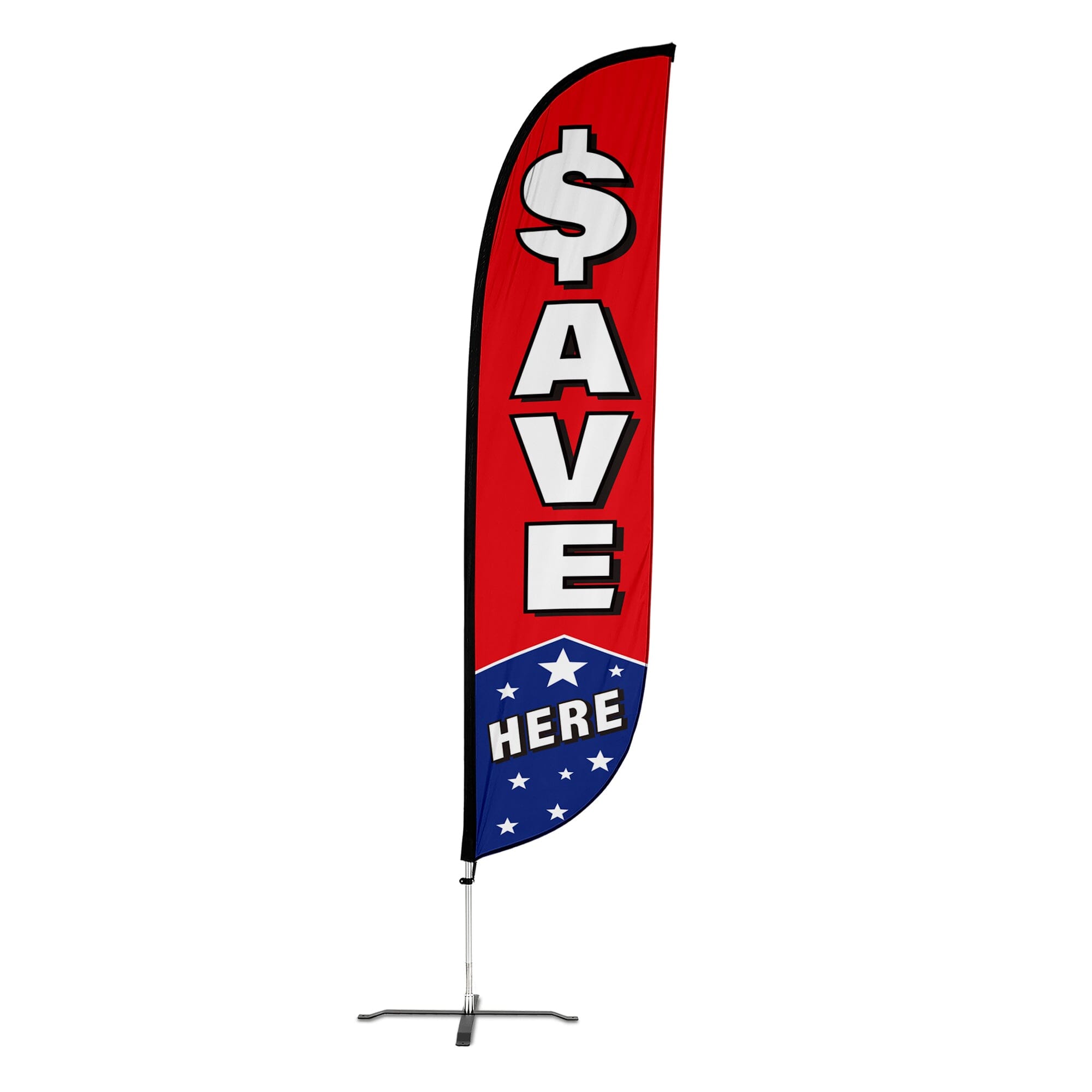 Save Here Feather Flag with Stars – LookOurWay