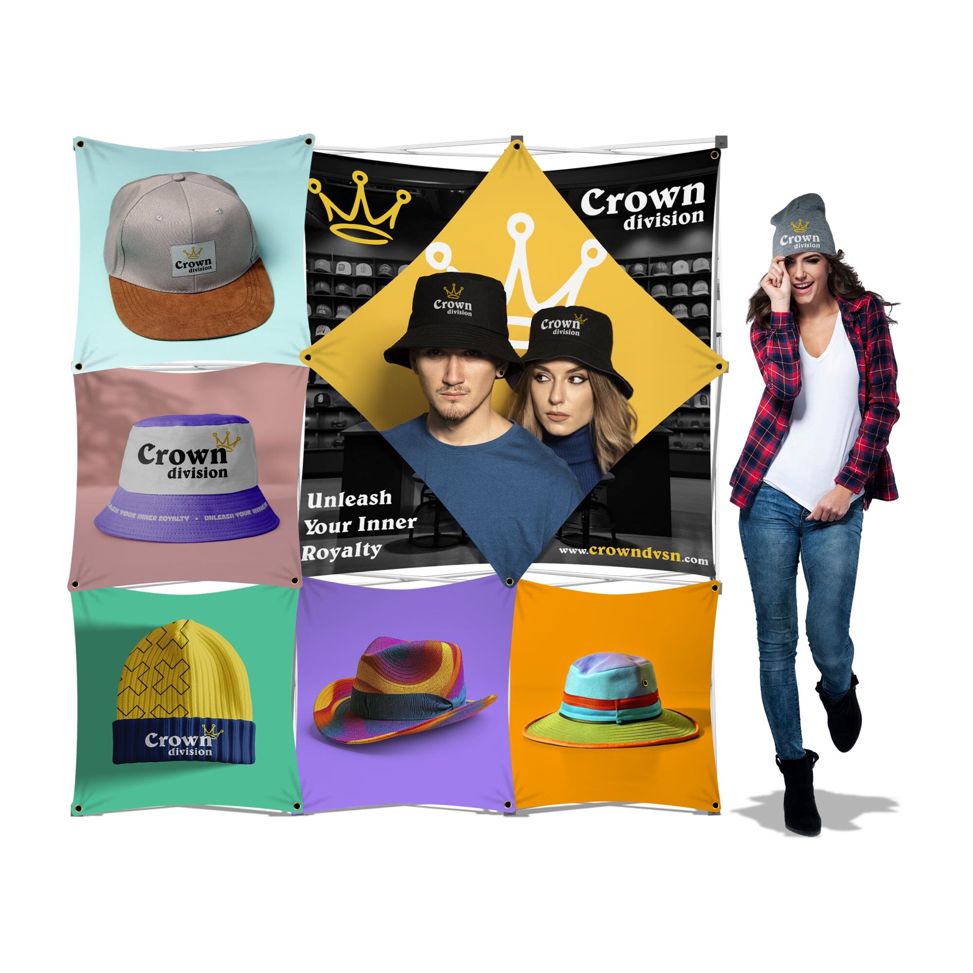 Custom Pop-Up Trade Show Display - (3x3 - 7 Panel) – LookOurWay