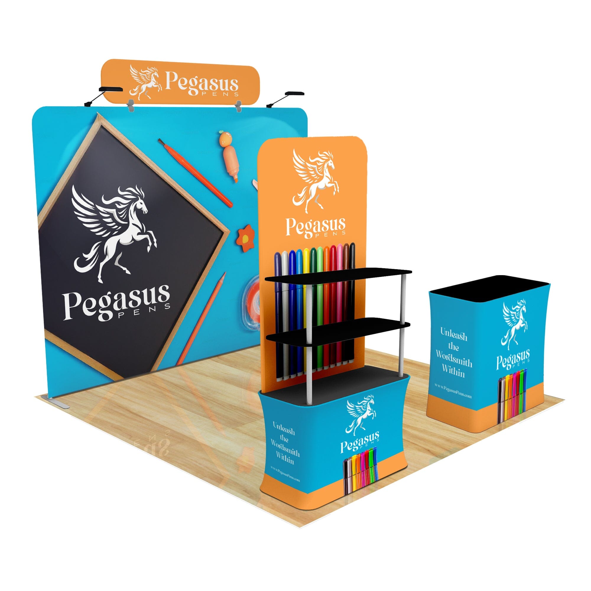 Trade Show Display with Back Wall Shelving | Trade Show Displays ...