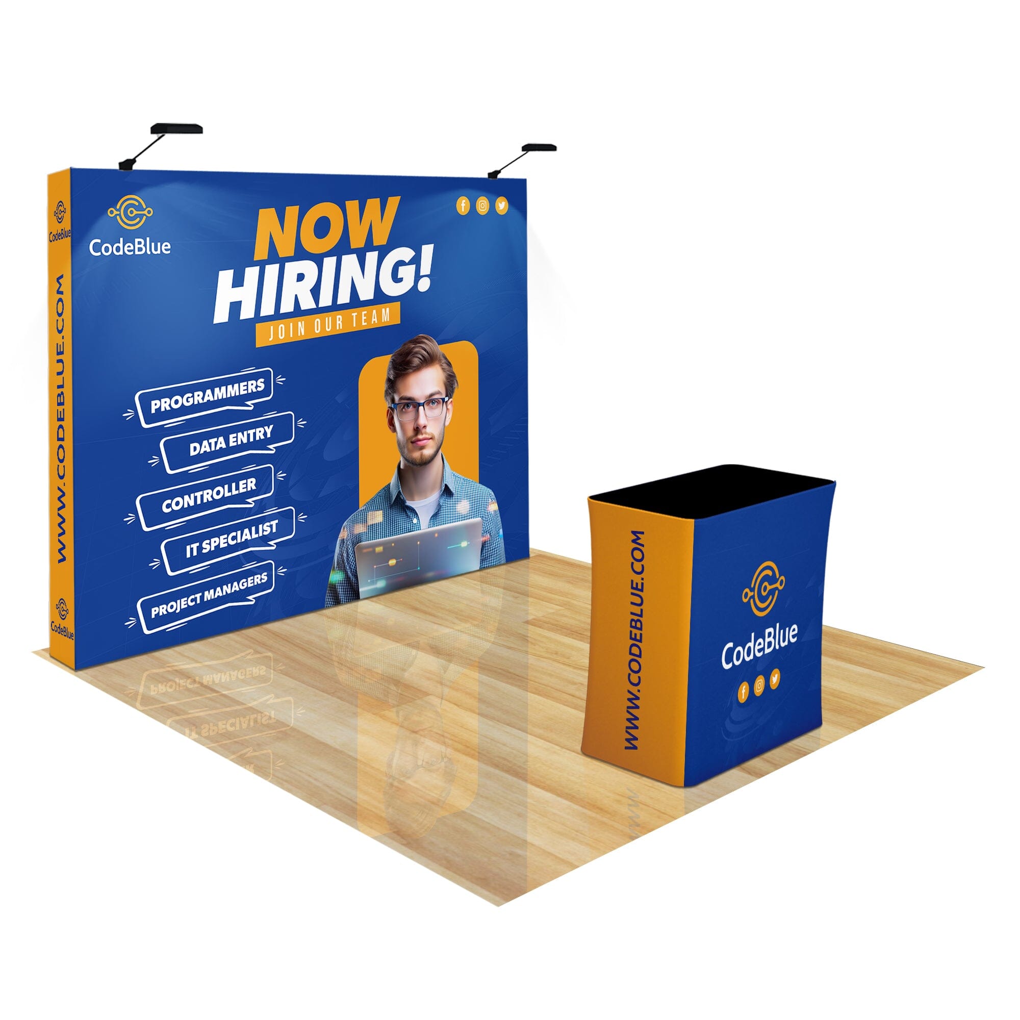 Straight Pop Up Trade Show Displays | Backdrop Booths | LookOurWay