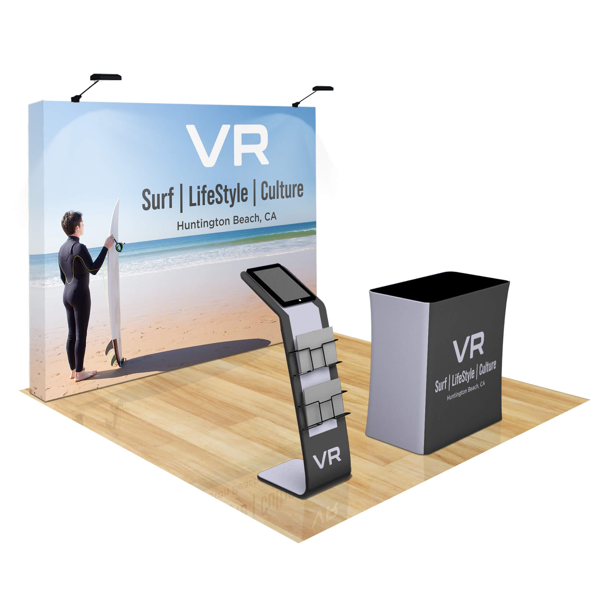 Straight Pop Up Trade Show Display Media Stand | Trade Show Displays ...