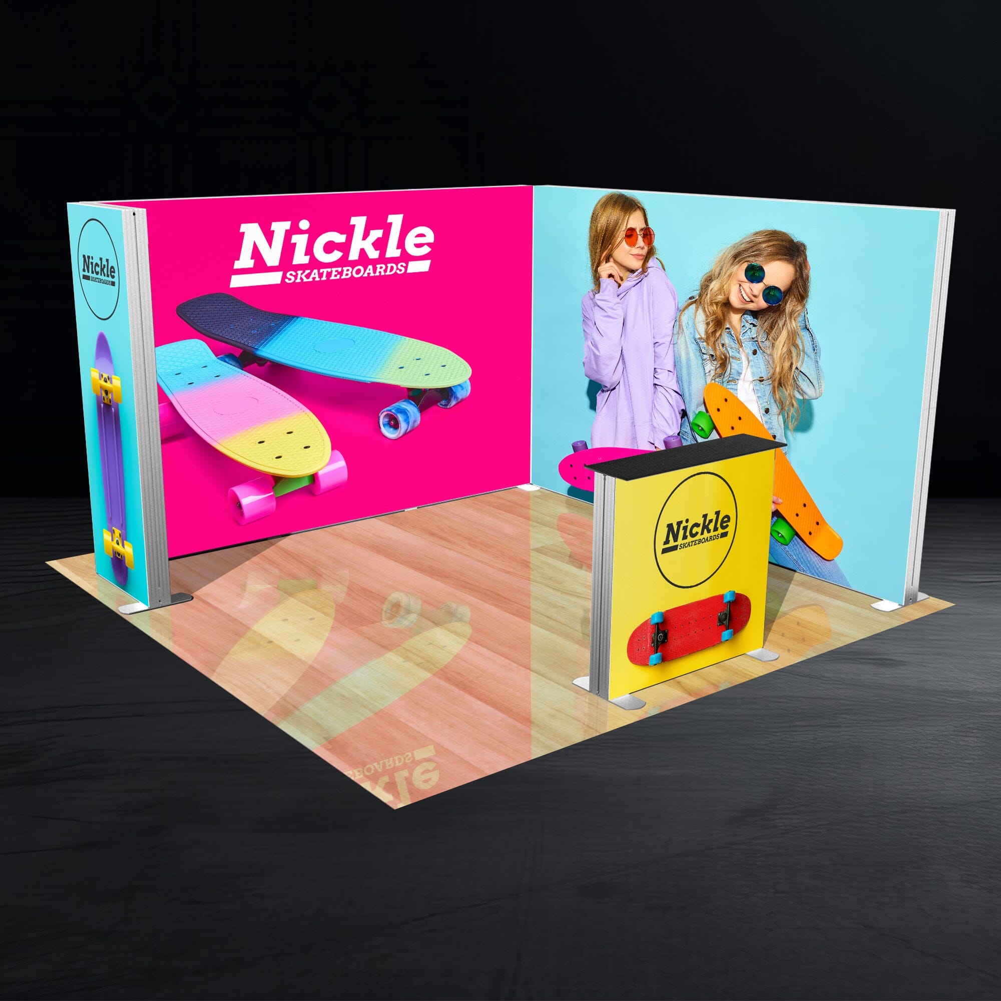 Backlit Trade Show Booth SEG Corner & Partition | LookOurWay