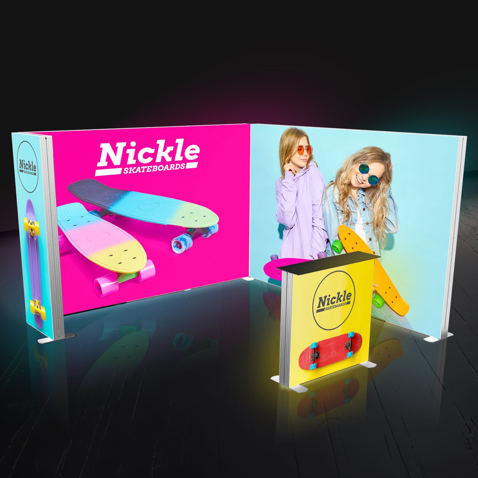 Backlit Trade Show Booth SEG Corner & Partition | LookOurWay