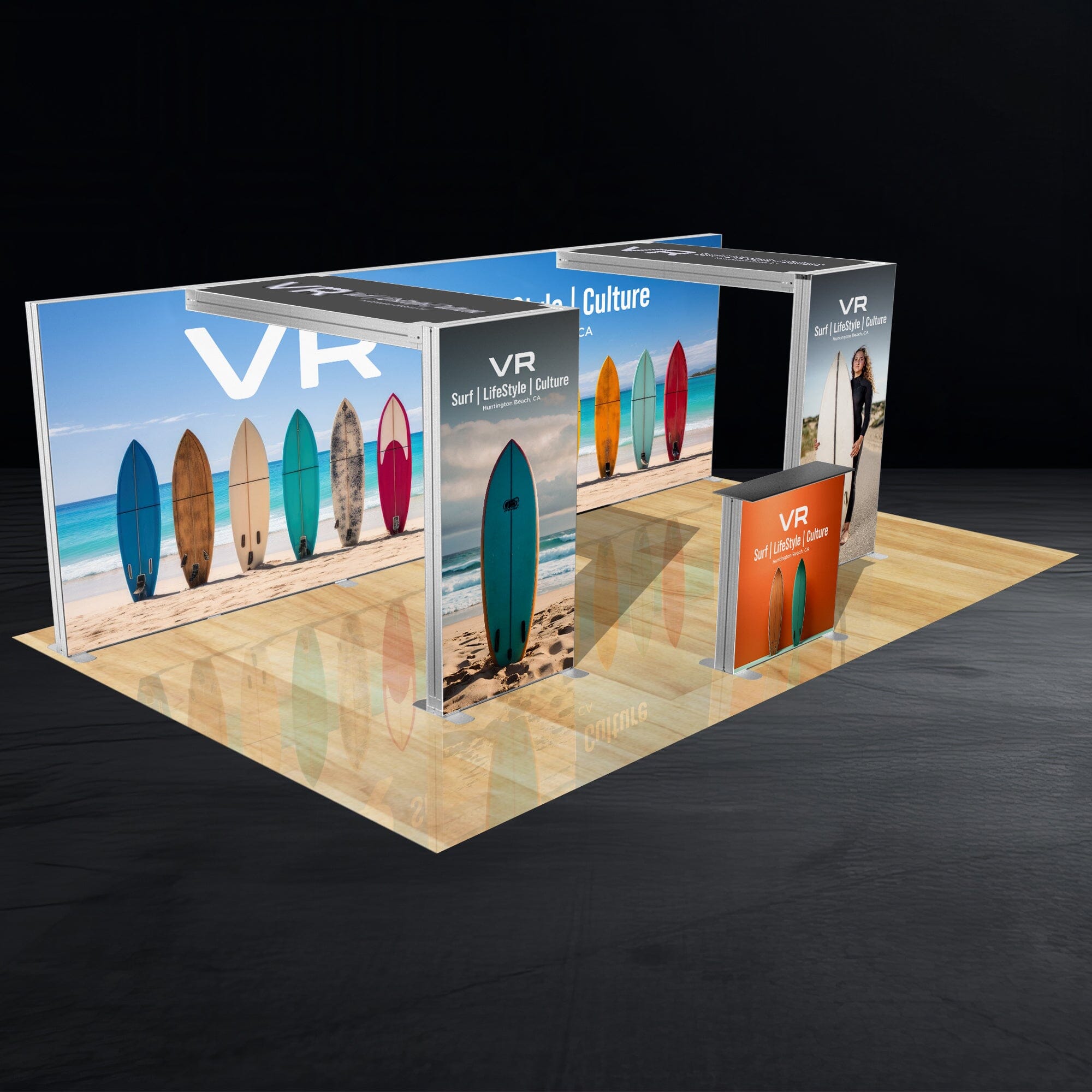 10x20 Backlit Trade Show Booth SEG Double Arch | Trade Show Displays ...