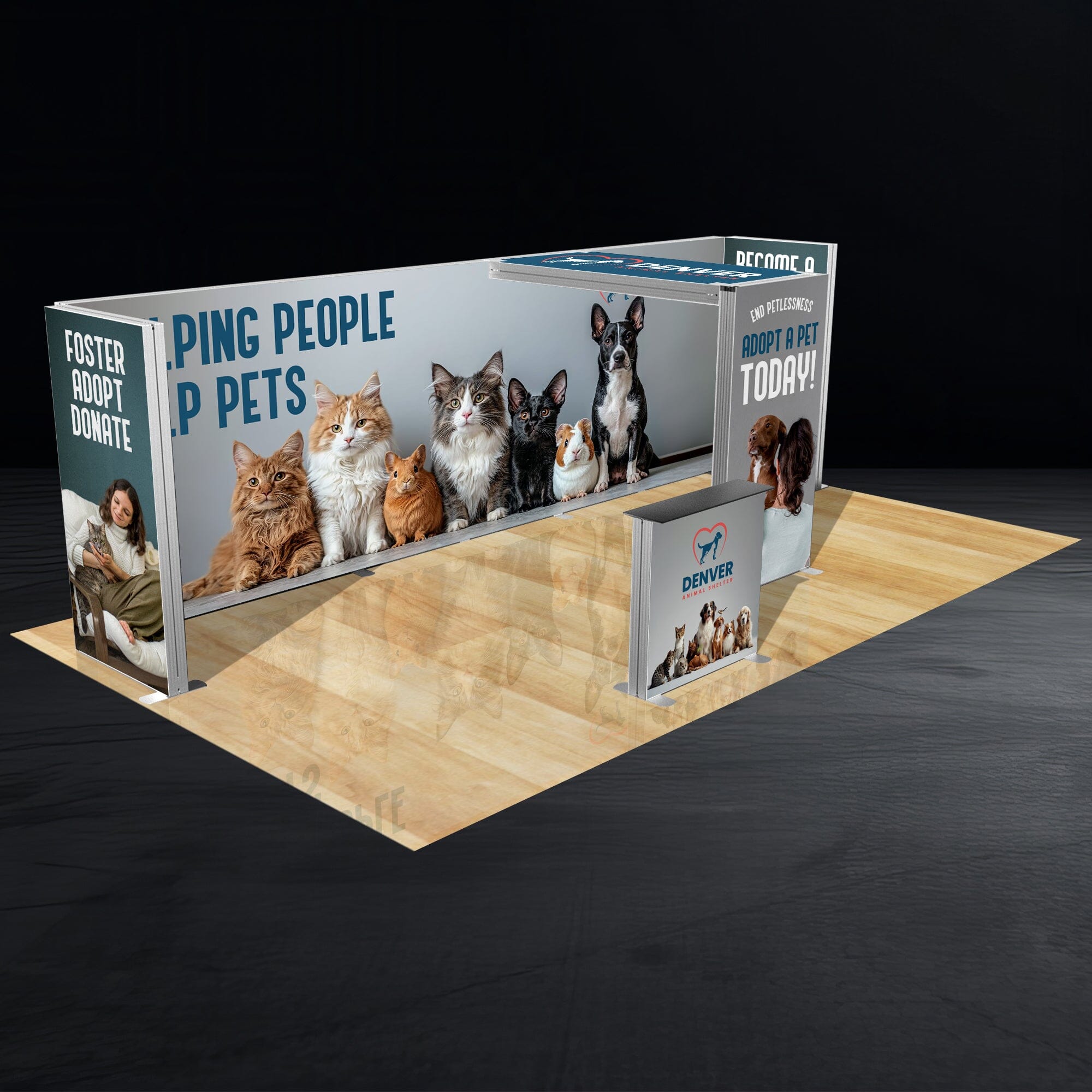 10x20 Backlit Single Archway SEG Trade Show Booth Display | LookOurWay