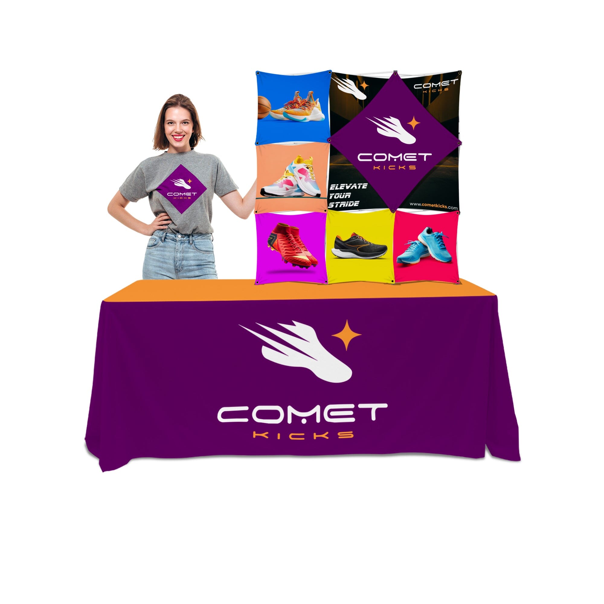 Custom Table Top Pop-Up Display - (3x3 - 7 Panel) – LookOurWay