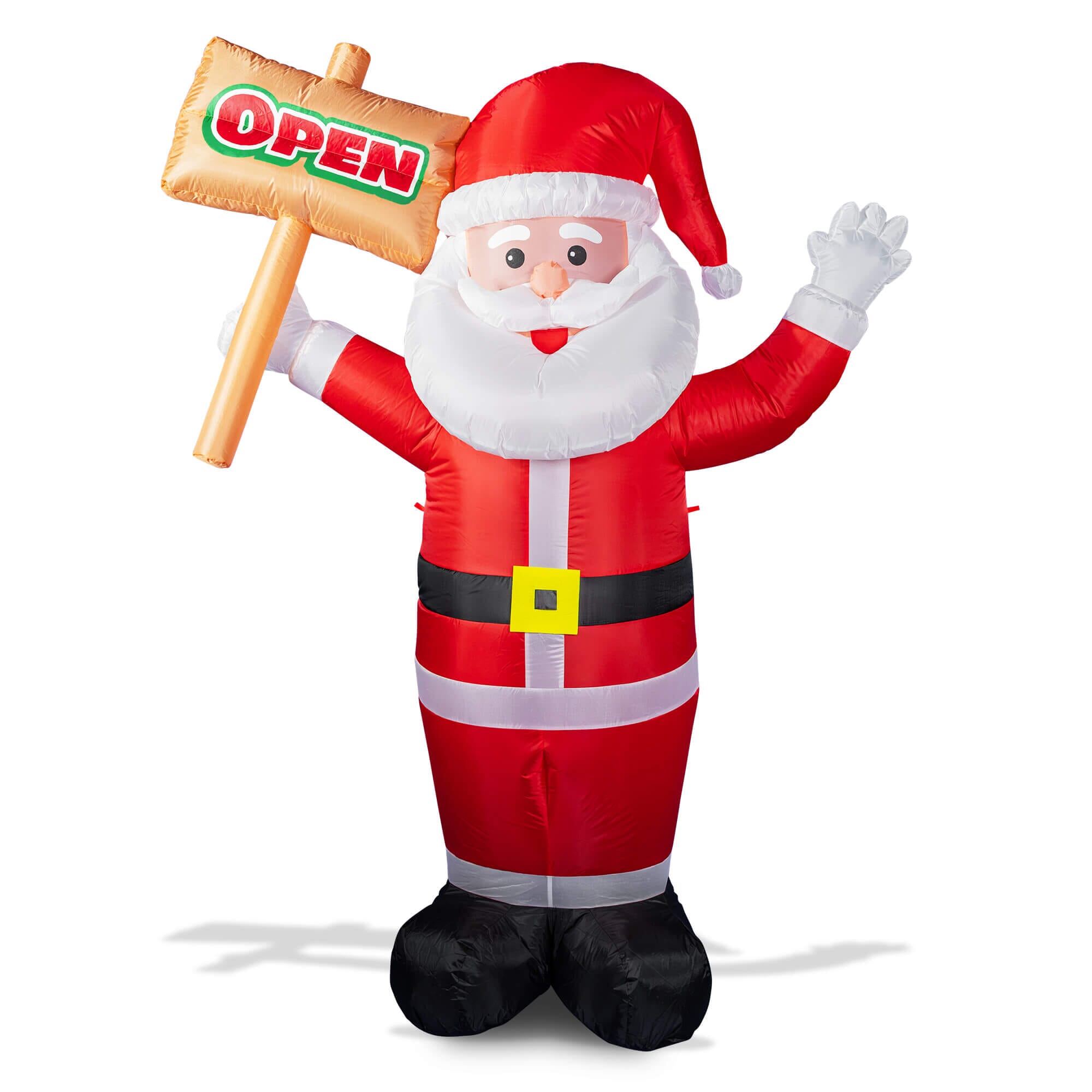 6ft Santa Lawn Inflatable with "Open" Sign – LookOurWay
