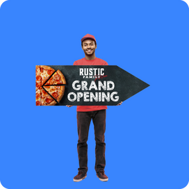 Custom Arrow Spinner Signs | Sign Spinner Signs | LookOurWay