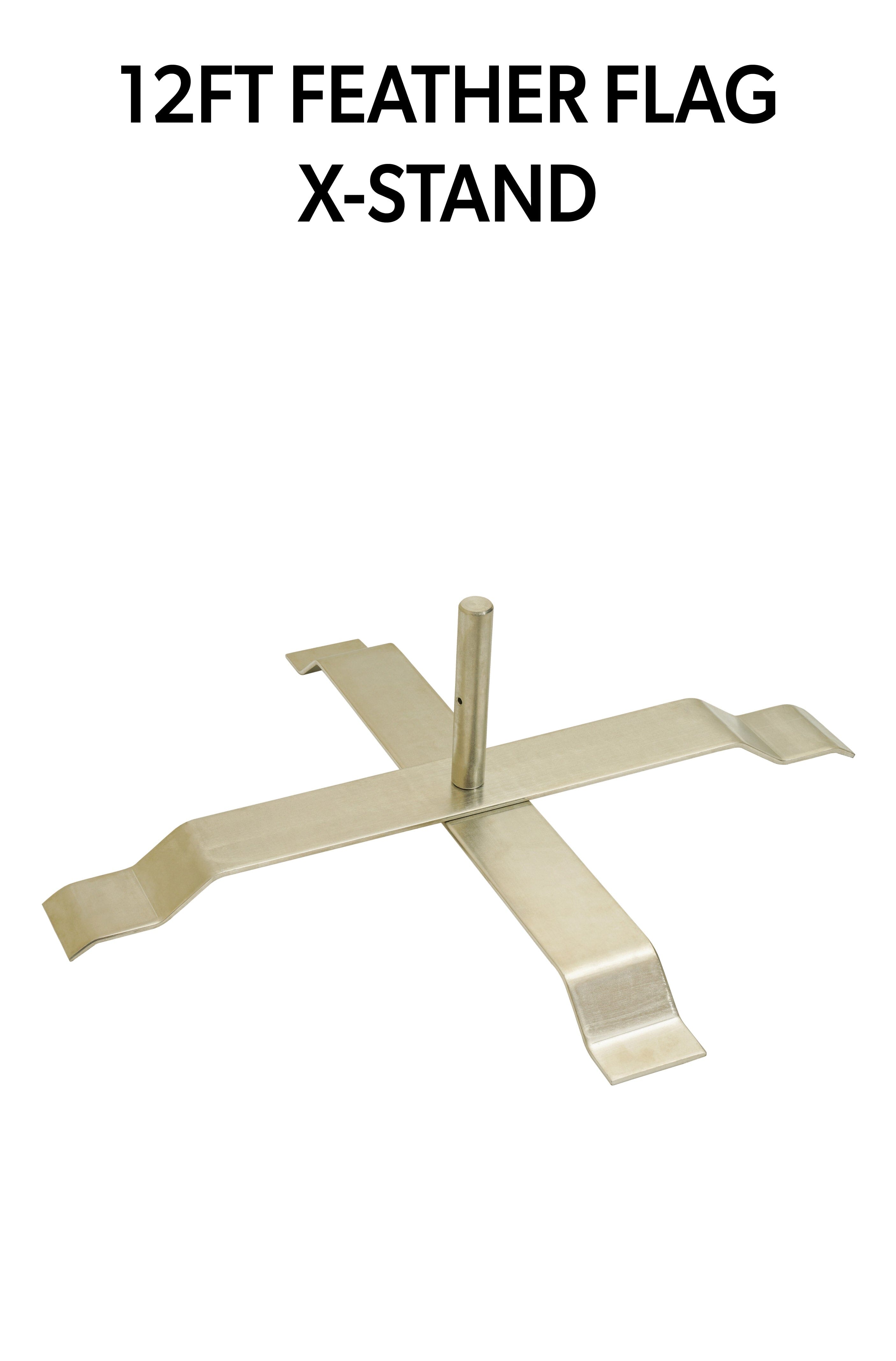 Large Feather Flag X Stand for 12ft Feather Flags – LookOurWay