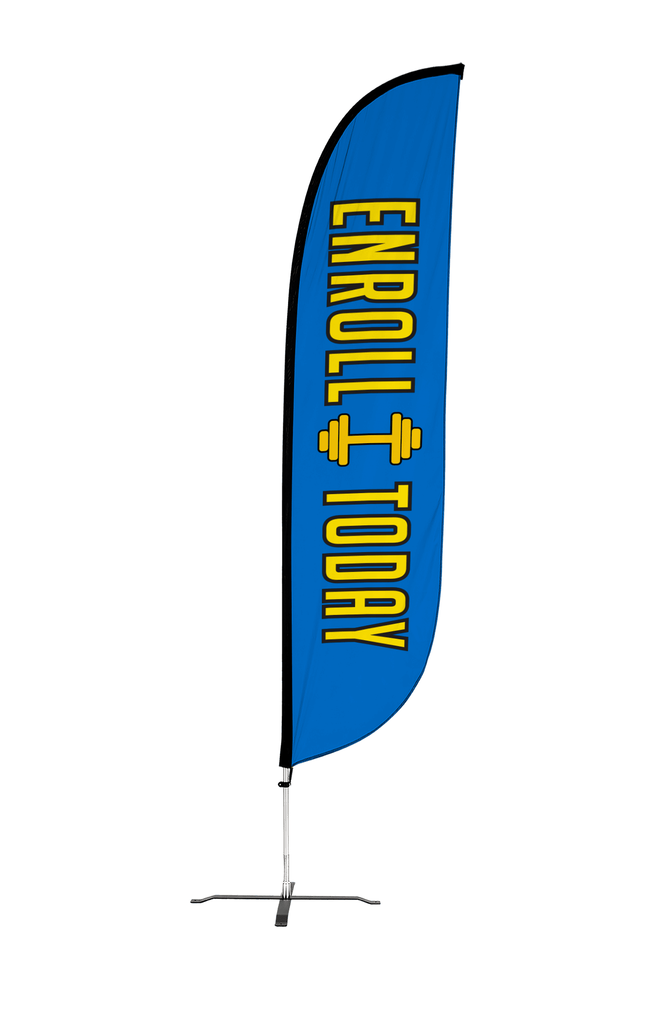 Gym Enroll Today Feather Flag Blue – LookOurWay