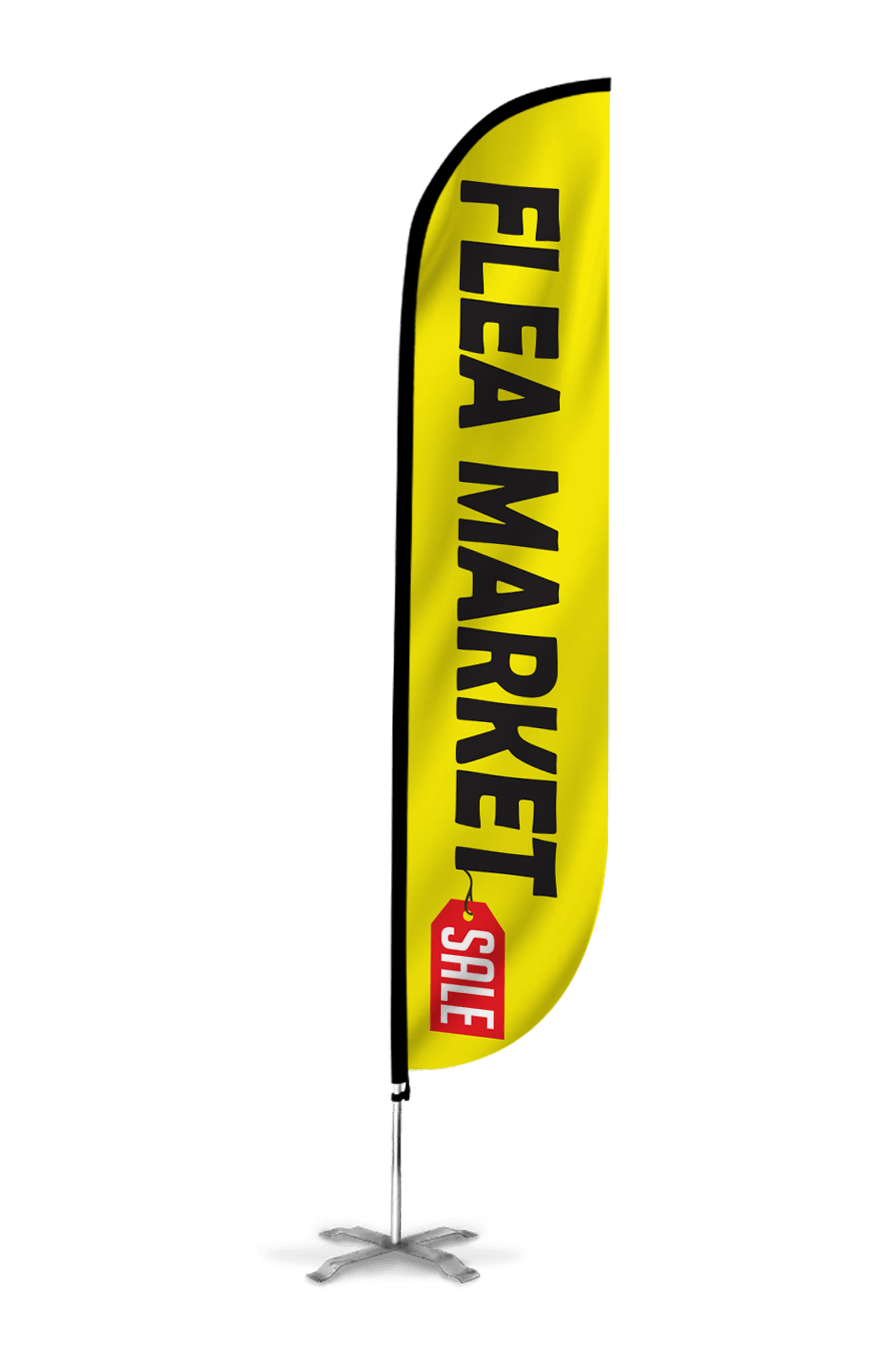 Flea Market Feather Flag Yellow – LookOurWay