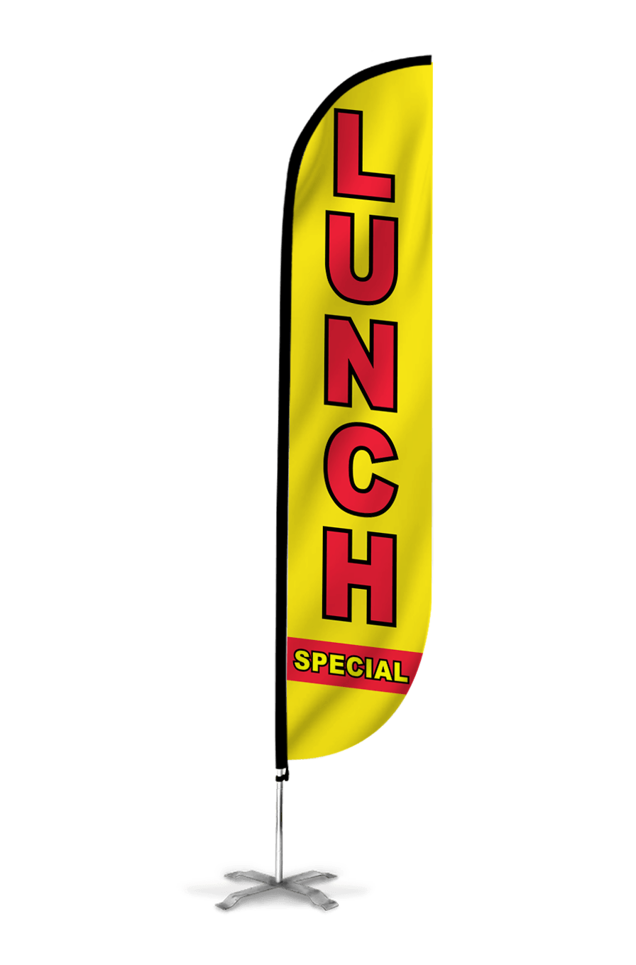 Lunch Special Feather Flag Yellow – LookOurWay