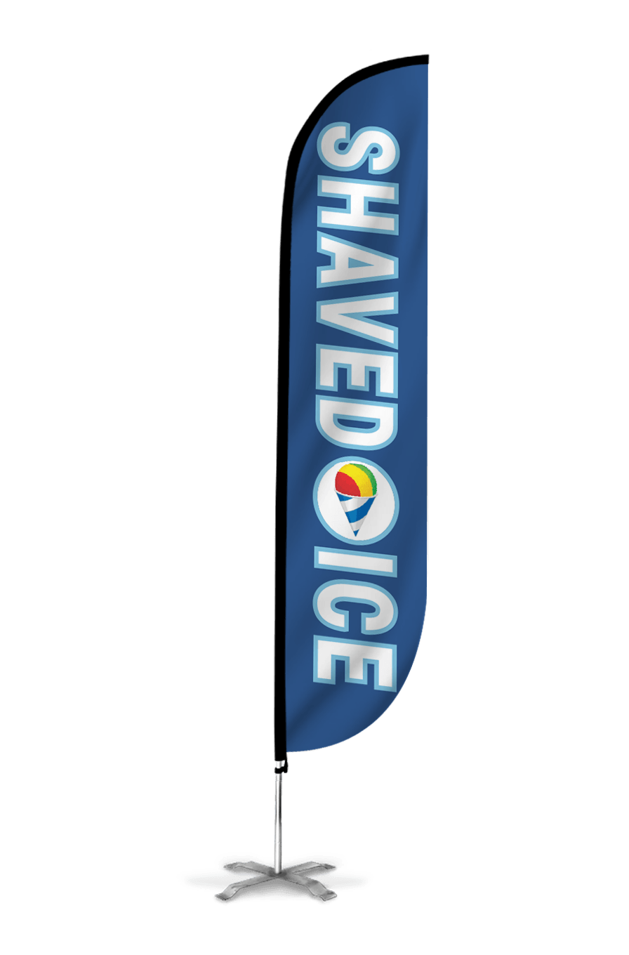 Shaved Ice Feather Flag Blue – LookOurWay