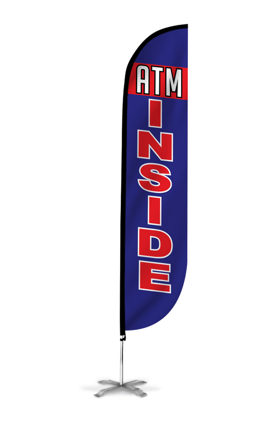 ATM Inside Feather Flag – LookOurWay