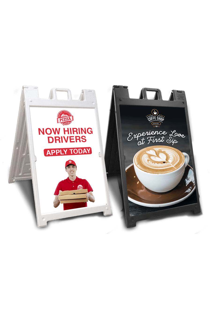 Deluxe Custom Plastic A-Frame Sign 24" X 36" – LookOurWay